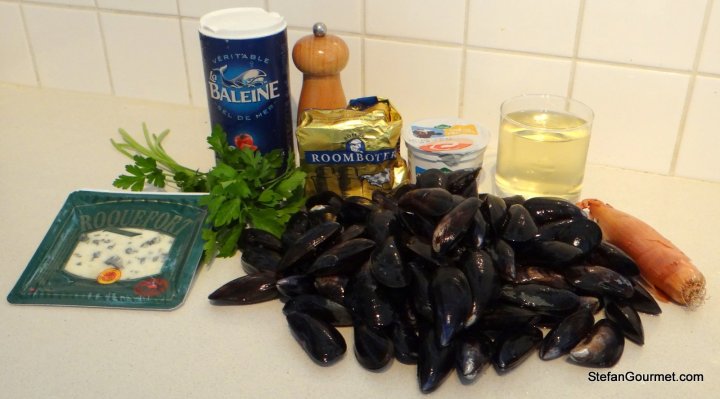 Mussels with Blue Cheese (Moules au Roquefort) – Stefan's Gourmet Blog