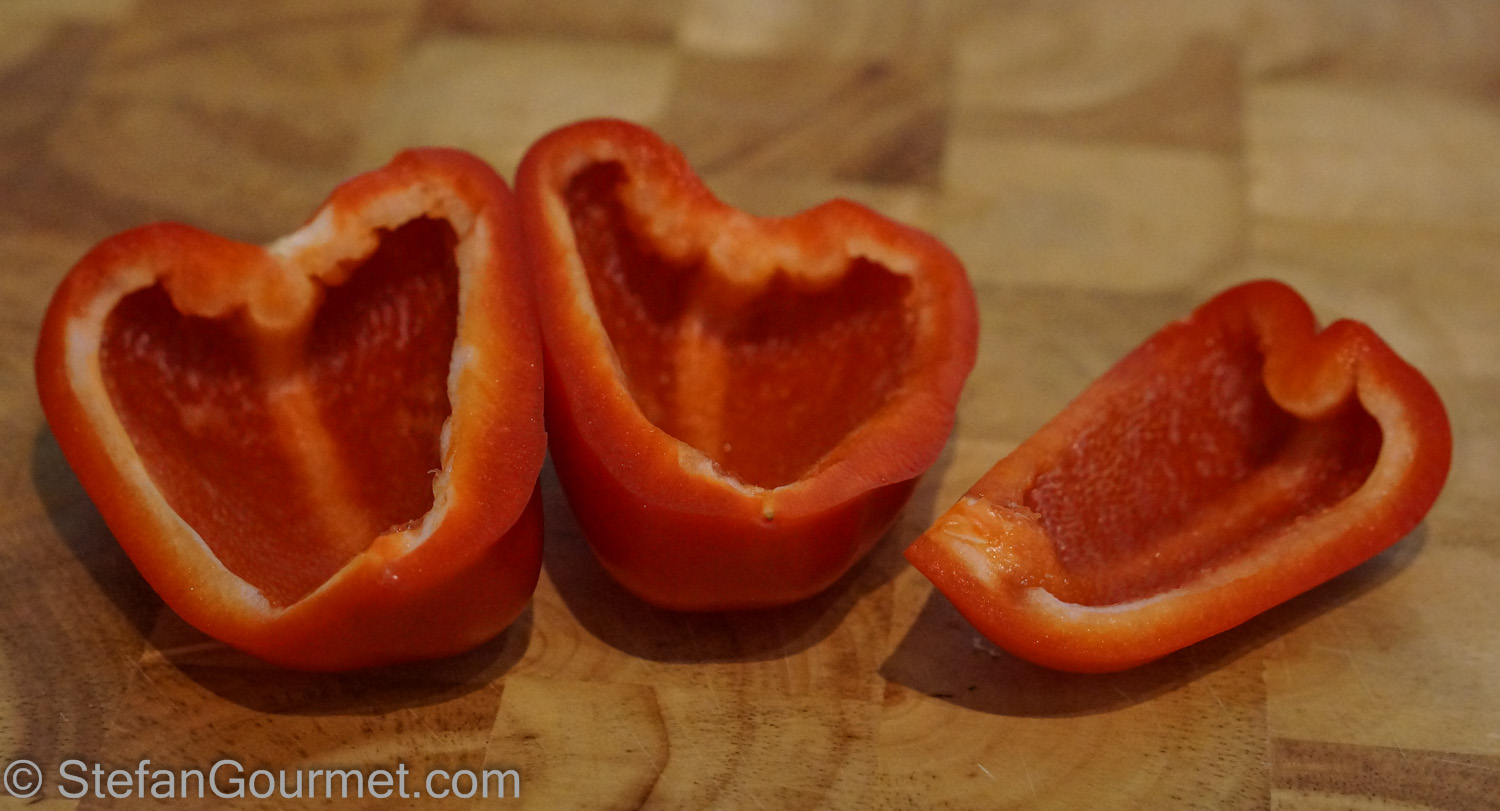 How to Cut a Bell Pepper – Stefan's Gourmet Blog