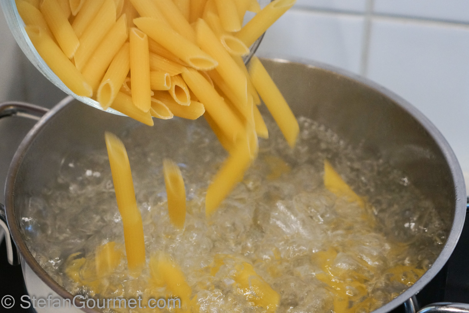 Penne with Scamorza, Eggplant and Cherry Tomatoes – Stefan's Gourmet Blog