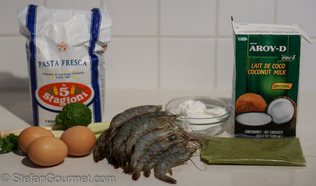 Thai-Italian Fusion: Shrimp Ravioli with Coconut and Green Curry ...