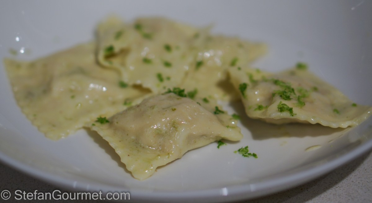 Thai-Italian Fusion: Shrimp Ravioli with Coconut and Green Curry ...