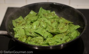 Green Ravioli with Ham – Stefan's Gourmet Blog