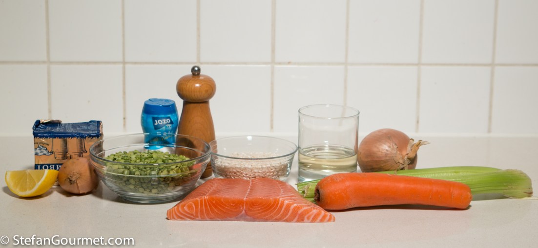 Split Pea Risotto with Hot Smoked Salmon – Stefan's Gourmet Blog