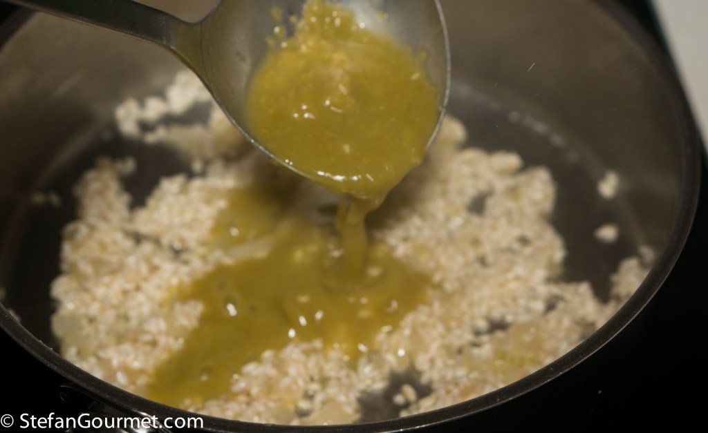 Split Pea Risotto with Hot Smoked Salmon – Stefan's Gourmet Blog