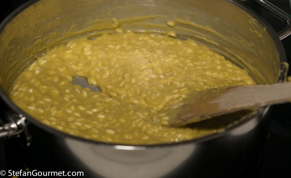 Split Pea Risotto with Hot Smoked Salmon – Stefan's Gourmet Blog