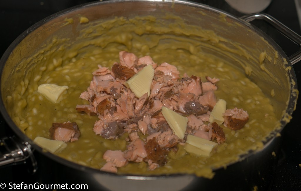Split Pea Risotto with Hot Smoked Salmon – Stefan's Gourmet Blog