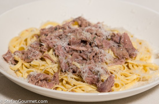 Fresh Tagliolini with Sous-Vide Lamb Shank – Stefan's Gourmet Blog