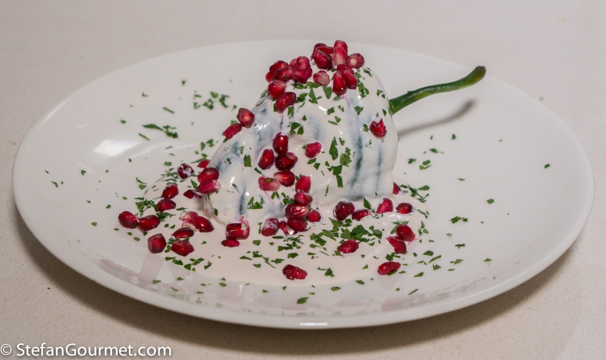 Chile Relleno En Nogada (Stuffed Chile with Walnut Sauce and ...
