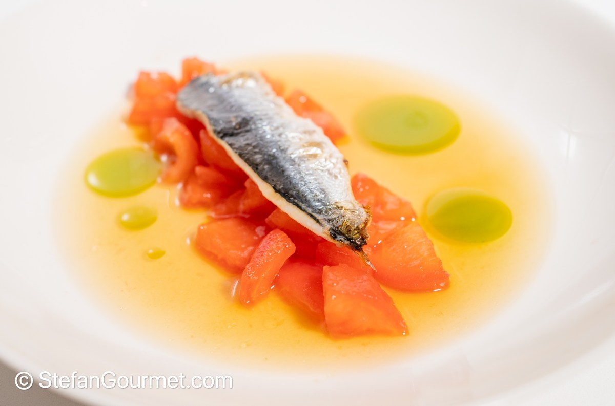 Grilled Sardine with Tomato Dashi and Tomato Concassé – Stefan's ...