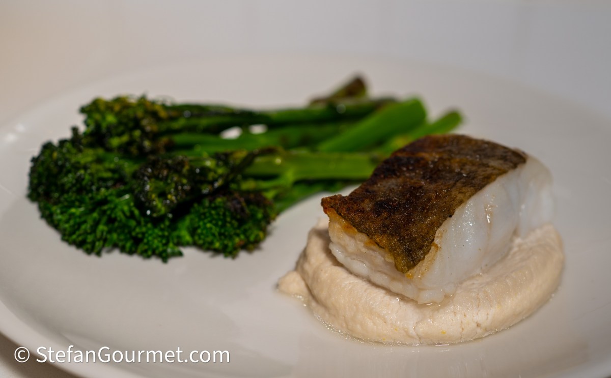 Cod with Macadamia, Lemon, and Broccolini – Stefan's Gourmet Blog