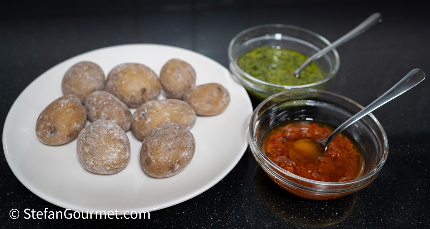 Papas Arrugadas con Mojos Recipe (Canarian Potatoes)